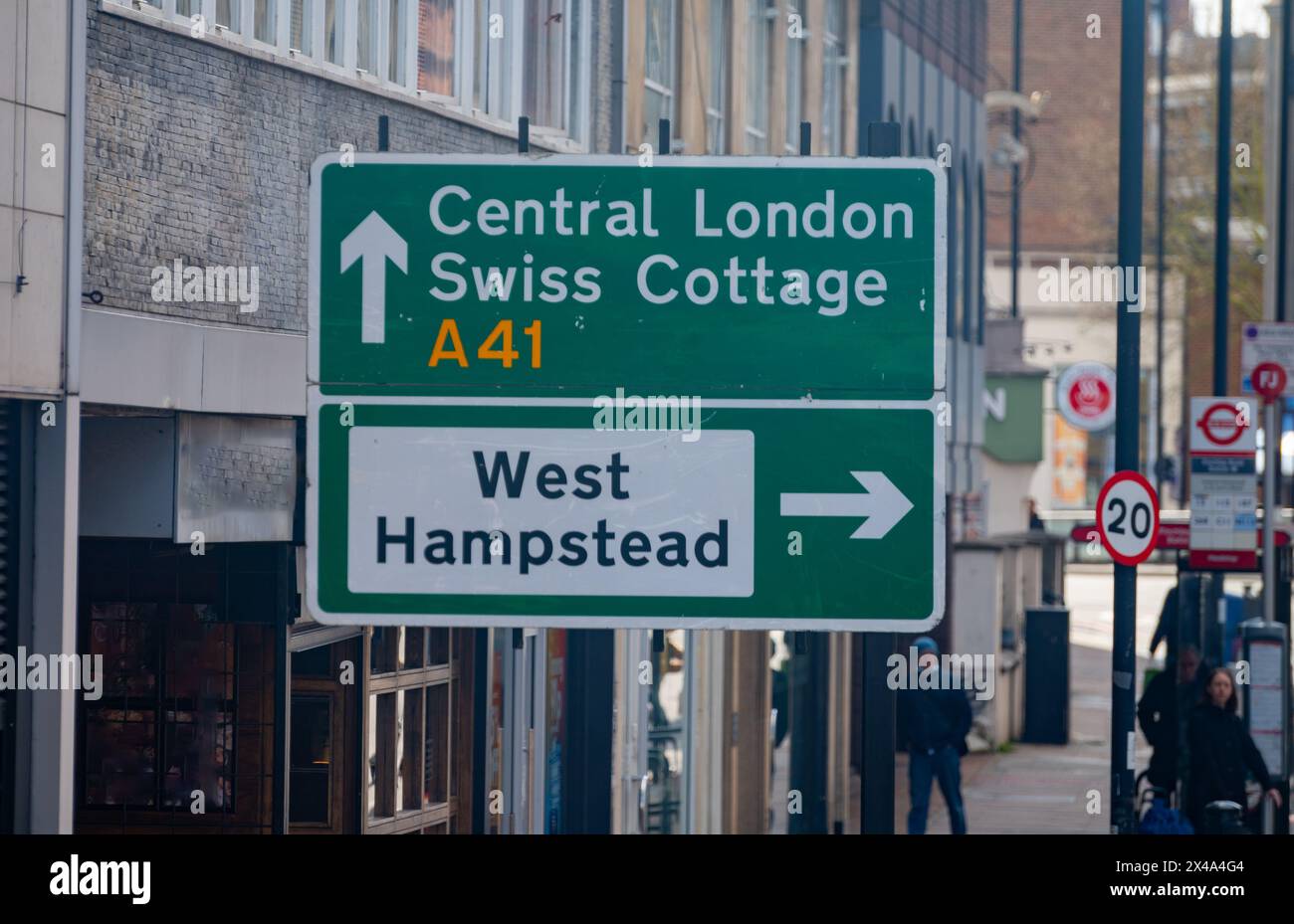 Transportation in London city, roads, road signes, street signes ...