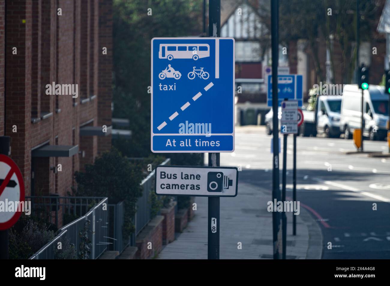 Transportation in London city, roads, road signes, street signes ...