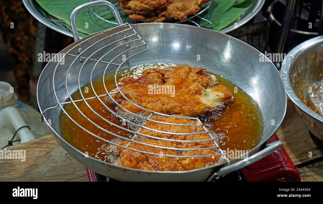 tasty street food on the local market in kampot in cambodia Stock Photo ...