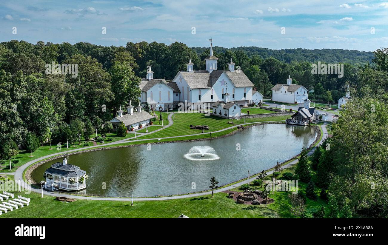 Elizabethtown, Pennsylvania, USA, August 11, 2023 - Aerial View ...