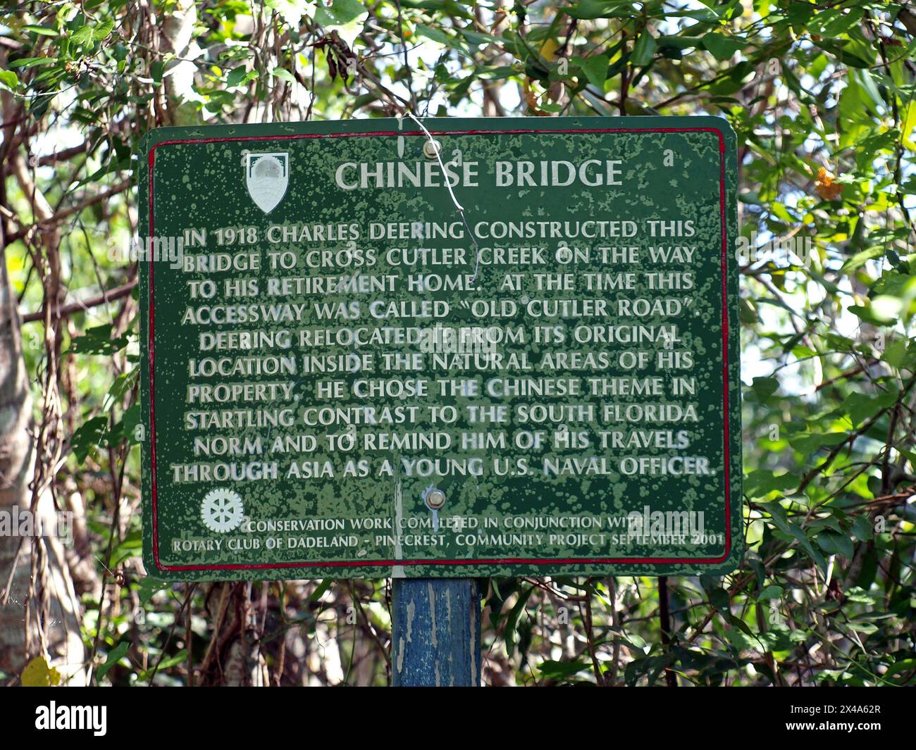 Miami, Florida, United States - April 20, 2024: Historical marker at ...