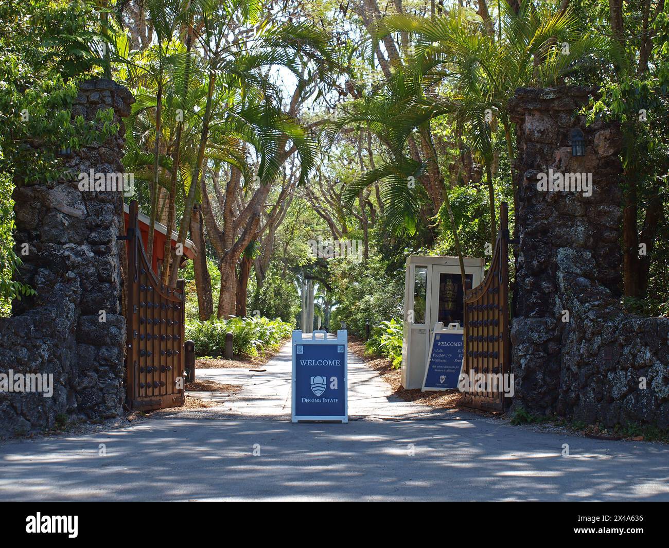 Miami, Florida, United States - April 20, 2024: Entrance to the Deering ...