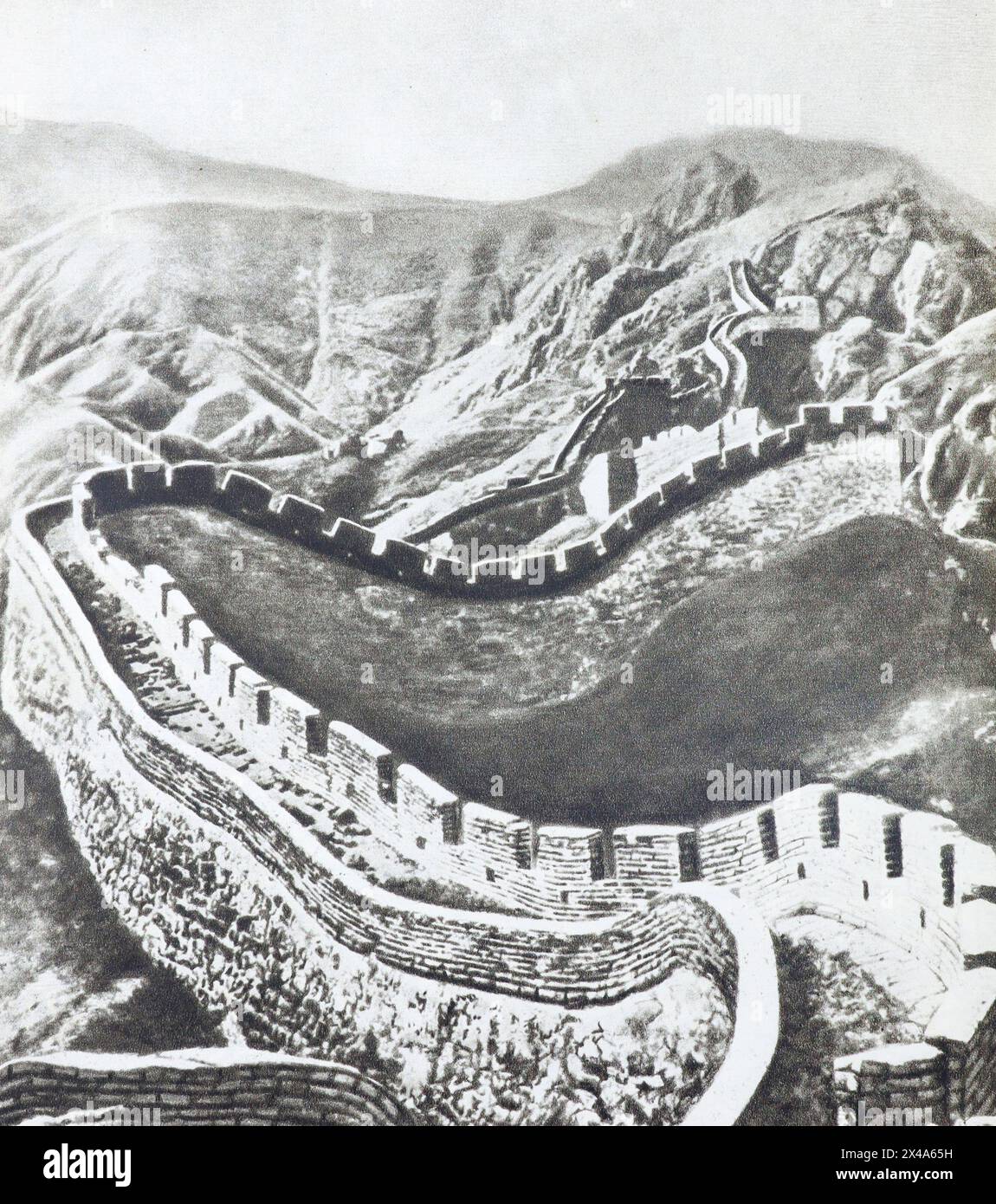 Great Wall of China. Photo from the first half of the 20th century ...