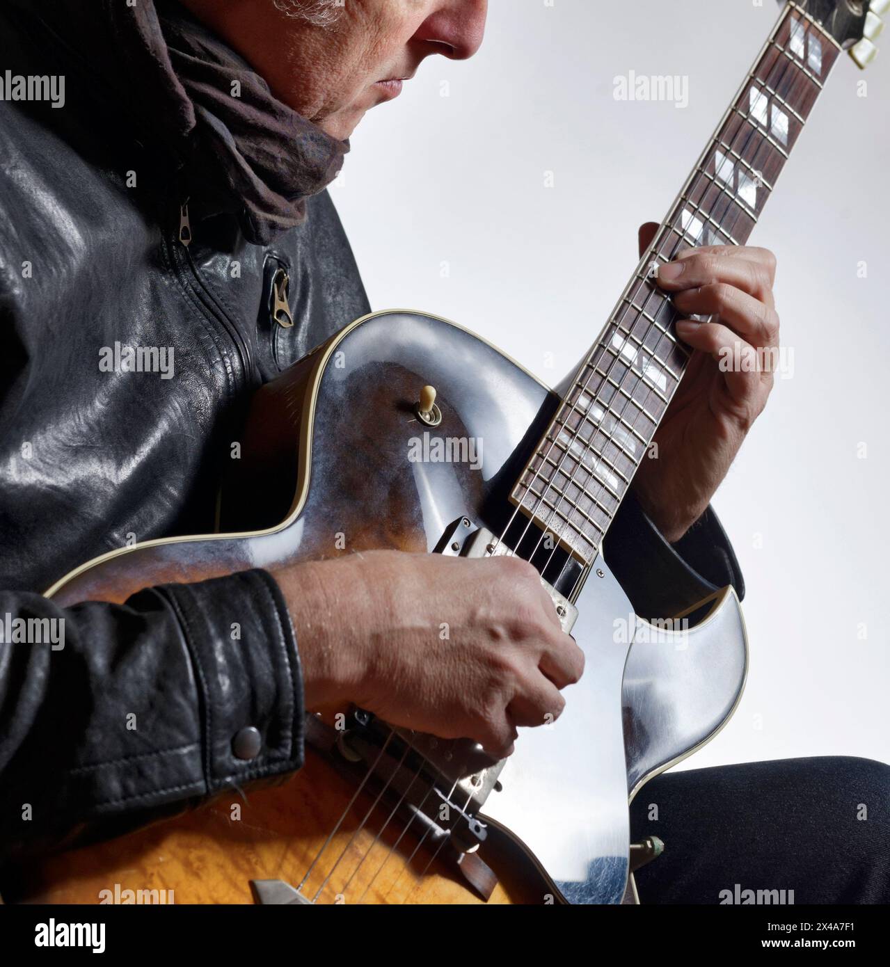 Italy, Rome; electric guitar player Stock Photo - Alamy