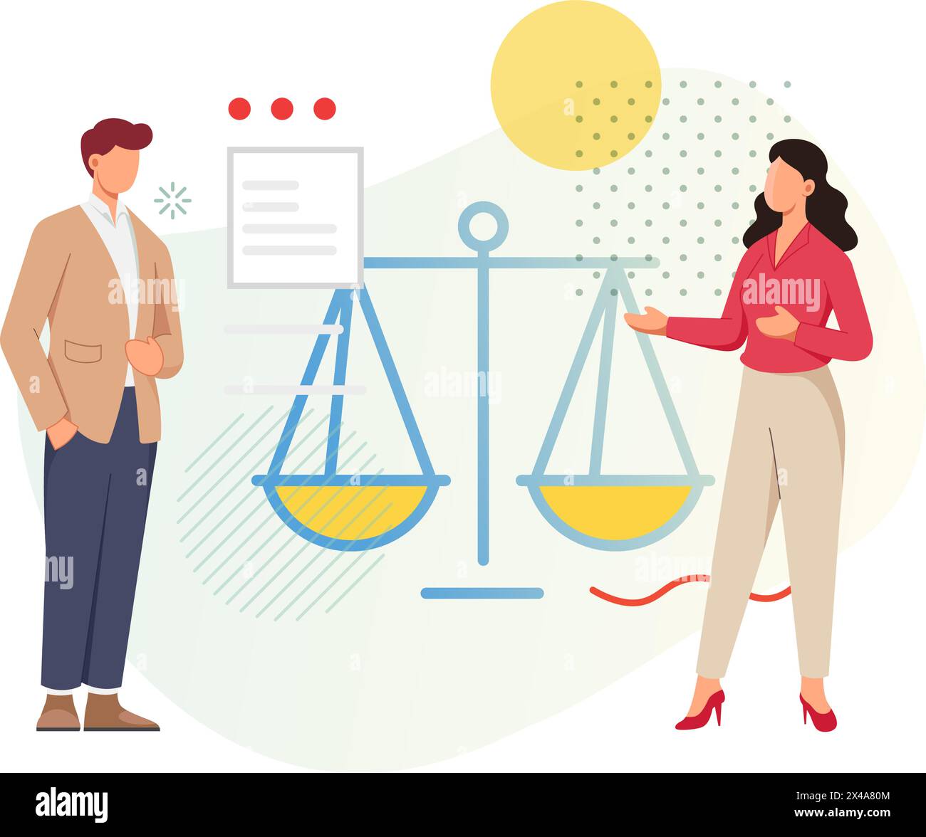 Gender Equality At Workplace And Gender Pay Equality Esg Stock Illustration As Eps 10 File