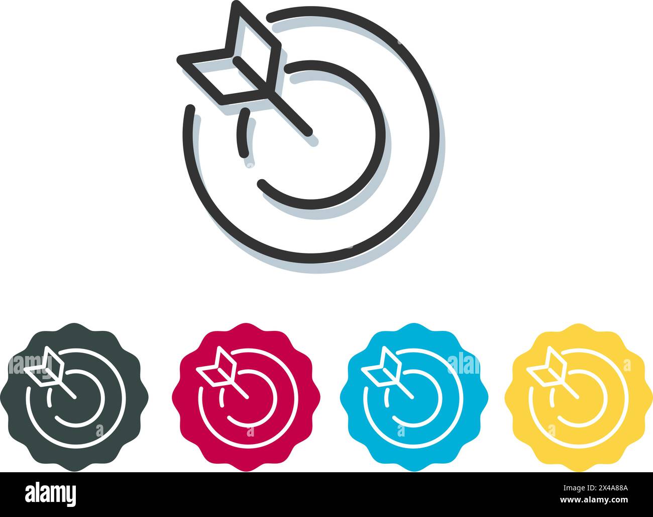 Equipment archery on target Stock Vector Images - Alamy