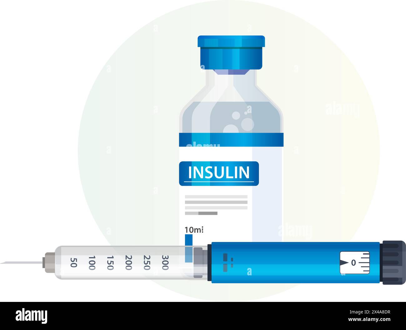 Insulin pen injecting insulin diabetic Stock Vector Images - Alamy