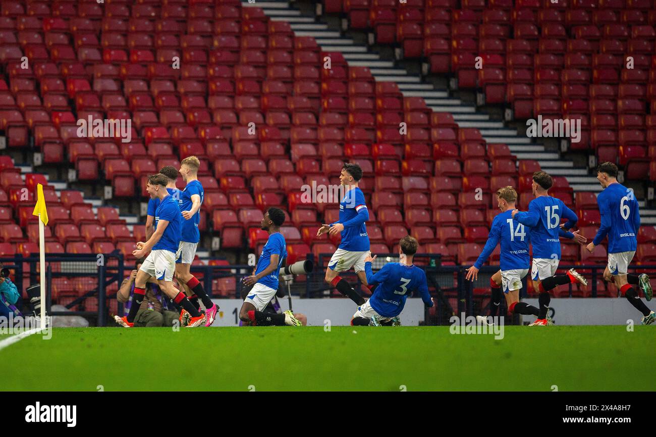 1st May 2024; Hampden Park, Glasgow, Scotland: Scottish FA Youth Cup ...