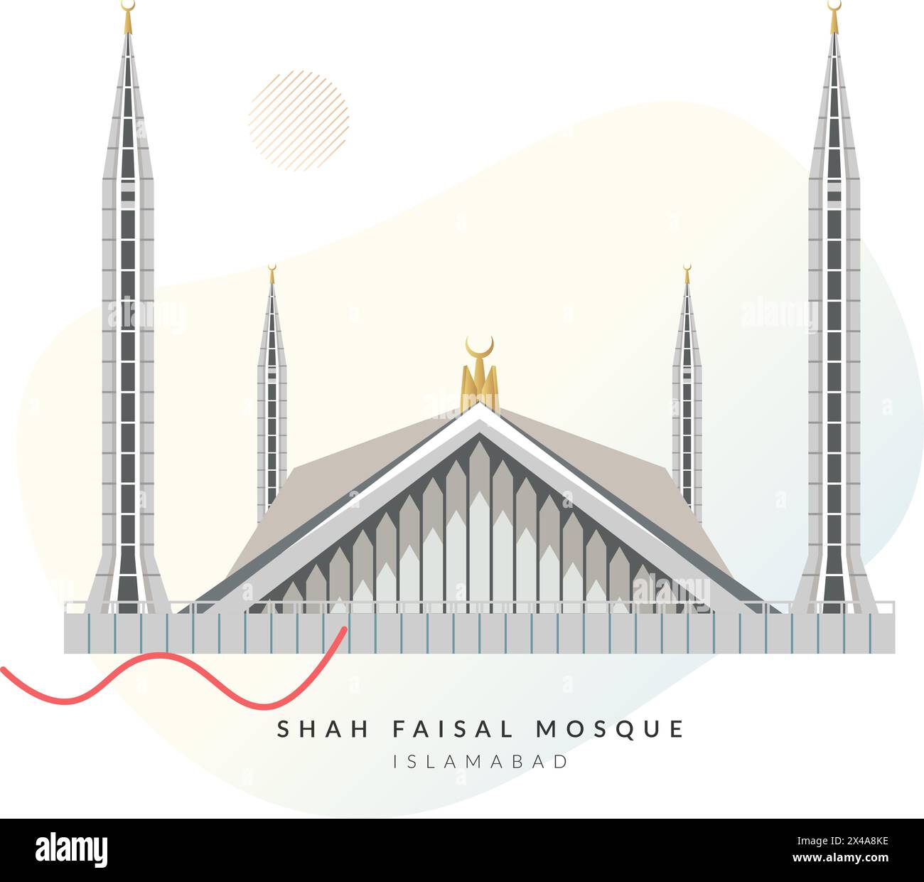 Landmark Monument - Faisal Mosque Islamabad - Pakistan - Stock ...