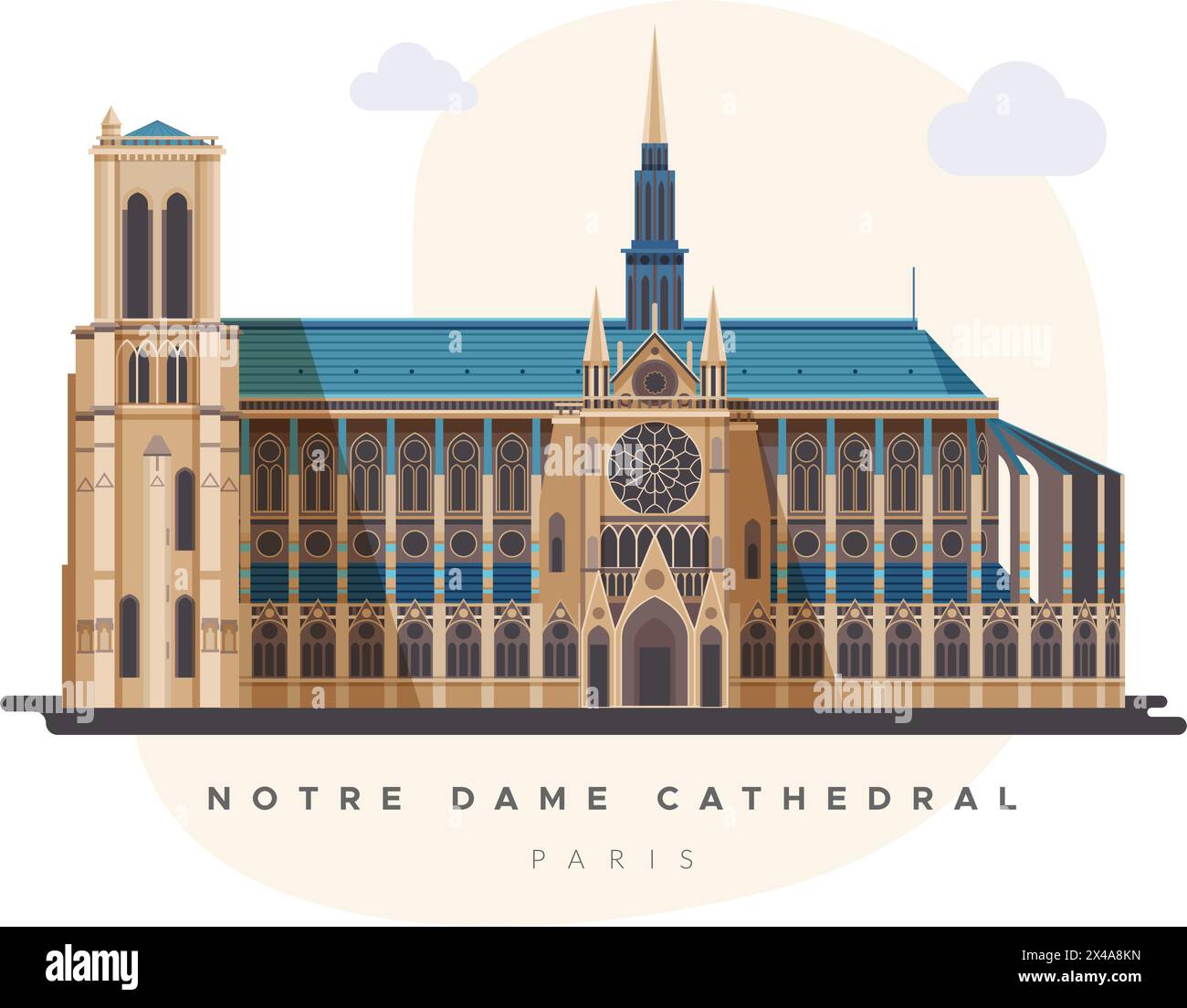 Notre Dame Cathedral - Paris - Stock Illustration as EPS 10 File Stock ... Notre Dame Cathedral - Paris - Stock Illustration as EPS 10 File Stock ...