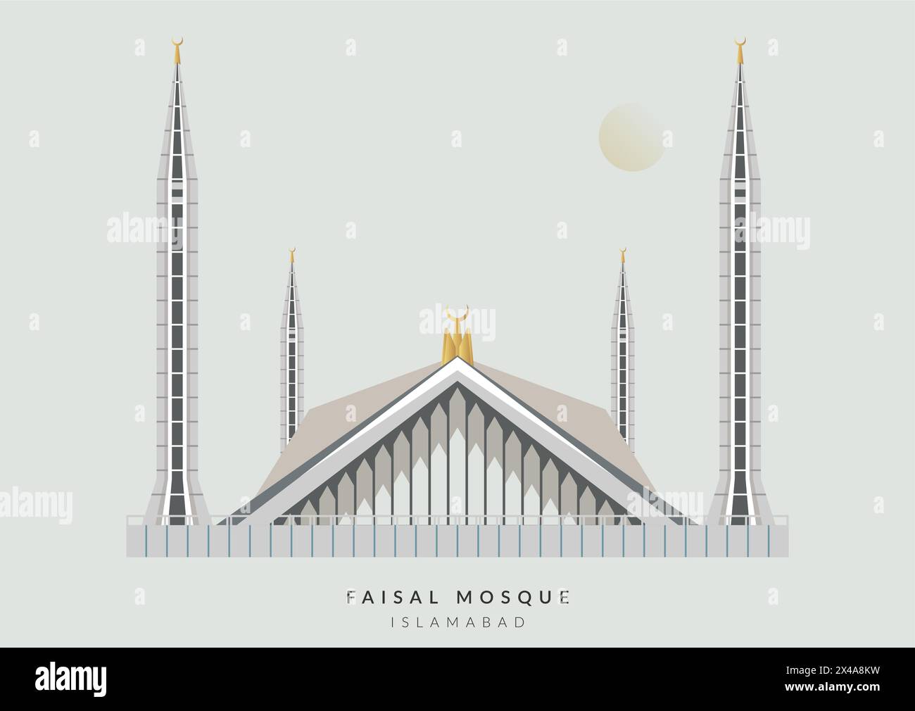 Landmark Monument - Faisal Mosque Islamabad - Pakistan - Stock ...