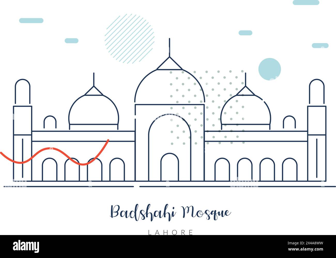 Badshahi masjid vector hi-res stock photography and images - Alamy