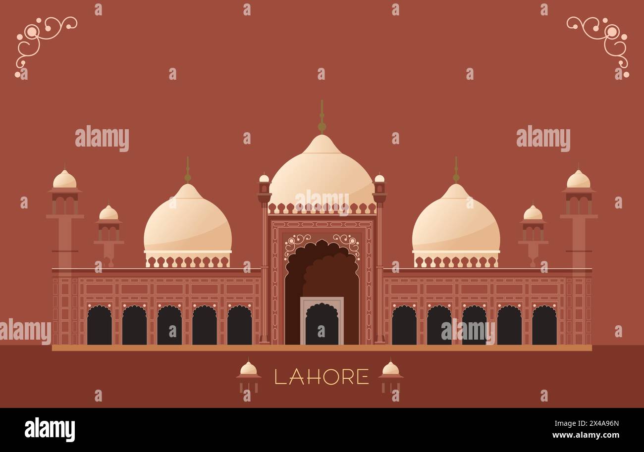 Badshahi masjid punjab lahore Stock Vector Images - Alamy