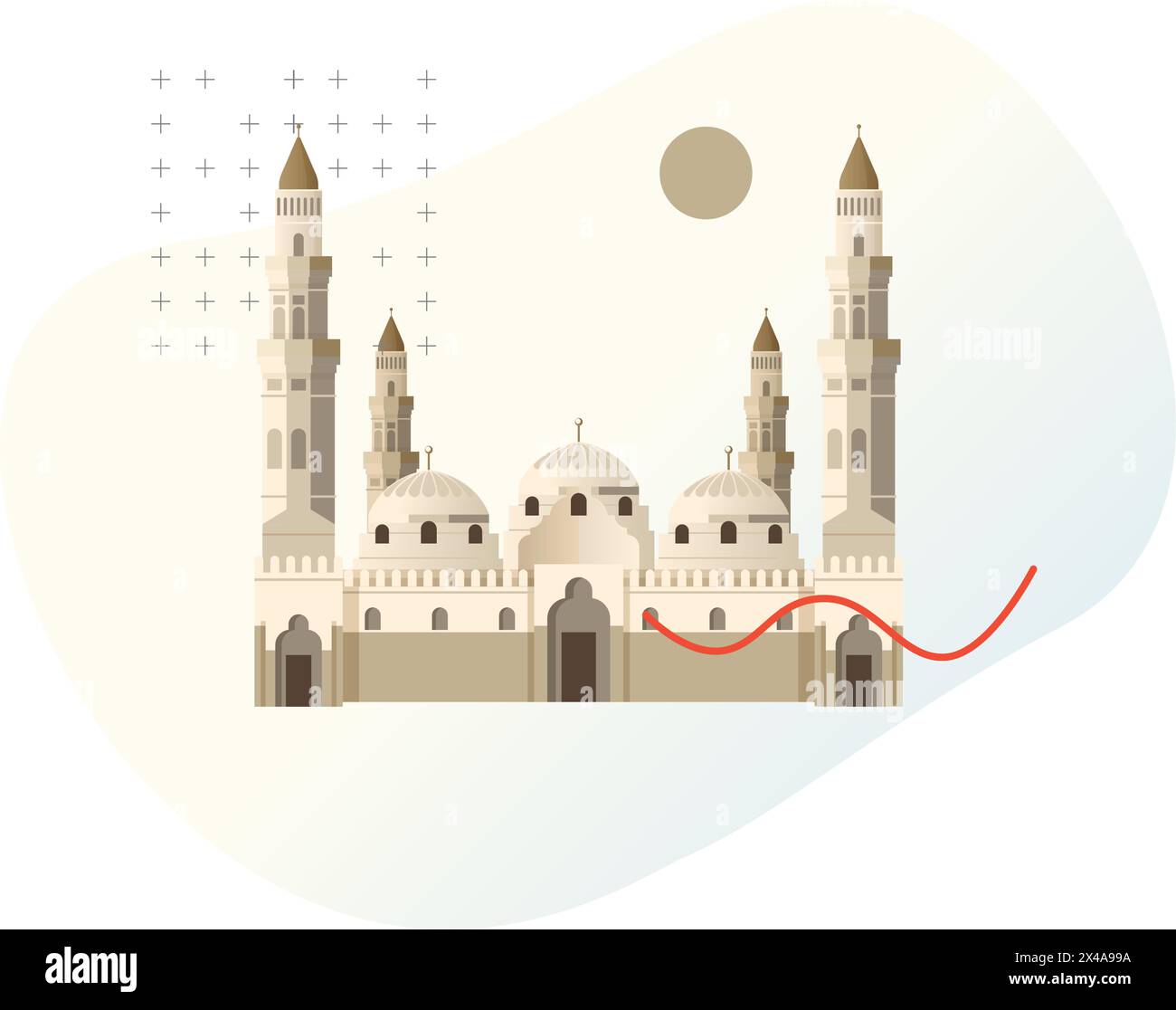 Quba Mosque , Saudi Arabia - Stock Illustration as EPS 10 File Stock ...