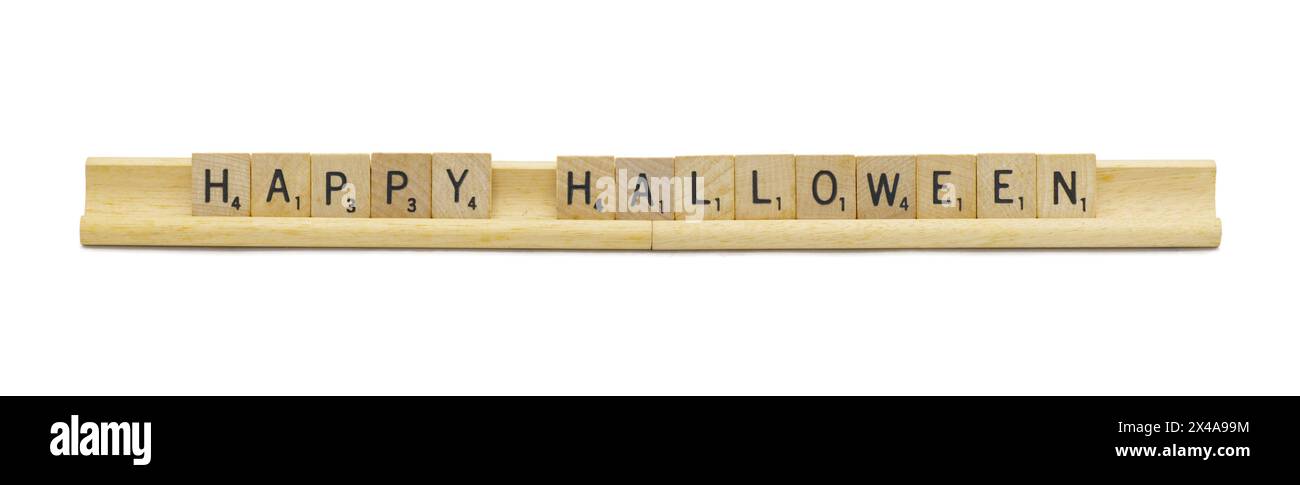 Miami, Florida 5-1-2024 HAPPY HALLOWEEN made with square wooden tile ...