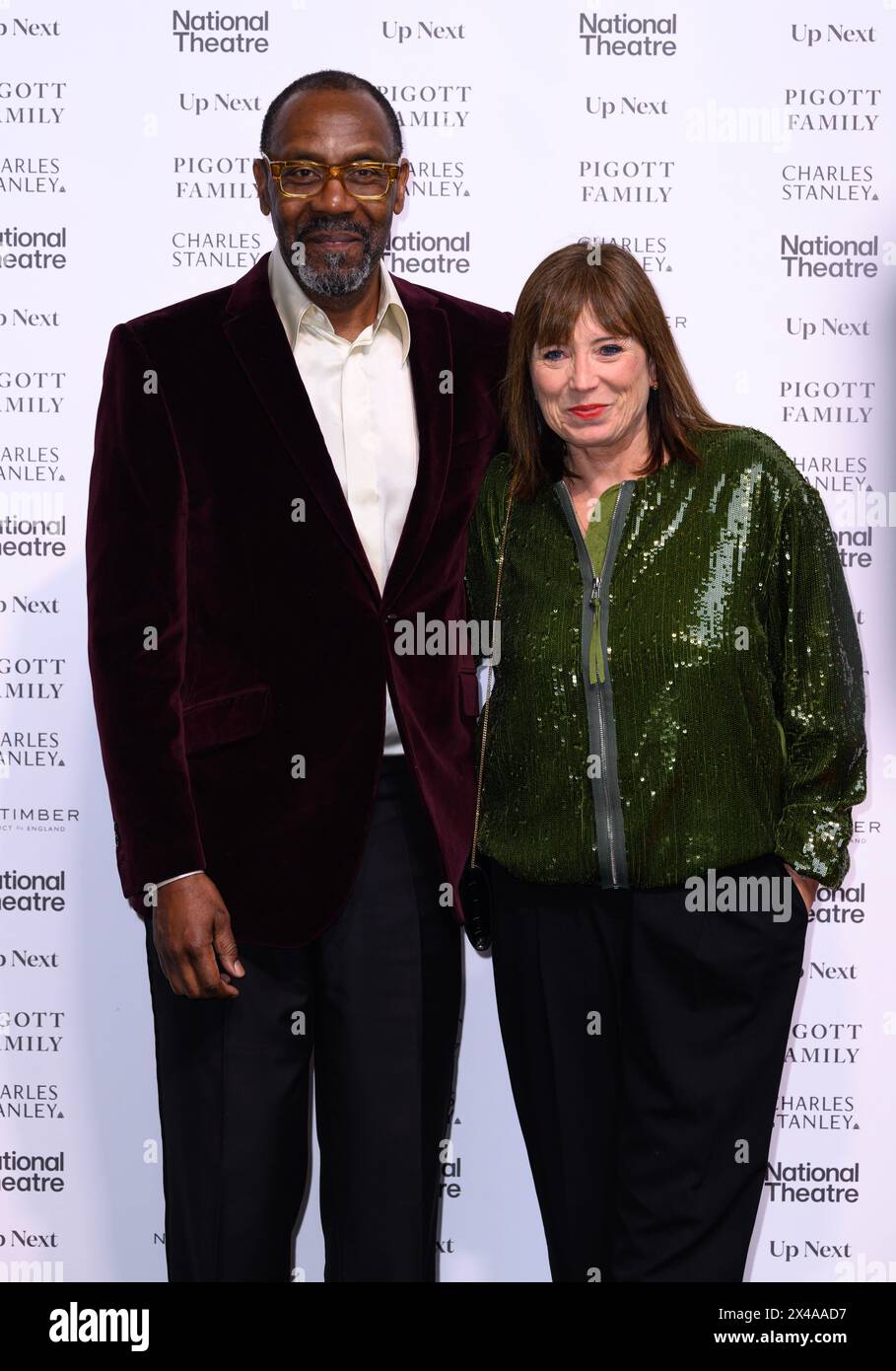 London, UK. May 1st, 2024. Lenny Henry and Lisa Makin arriving at the ...