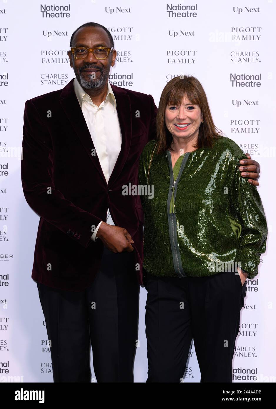 London, UK. May 1st, 2024. Lenny Henry and Lisa Makin arriving at the ...