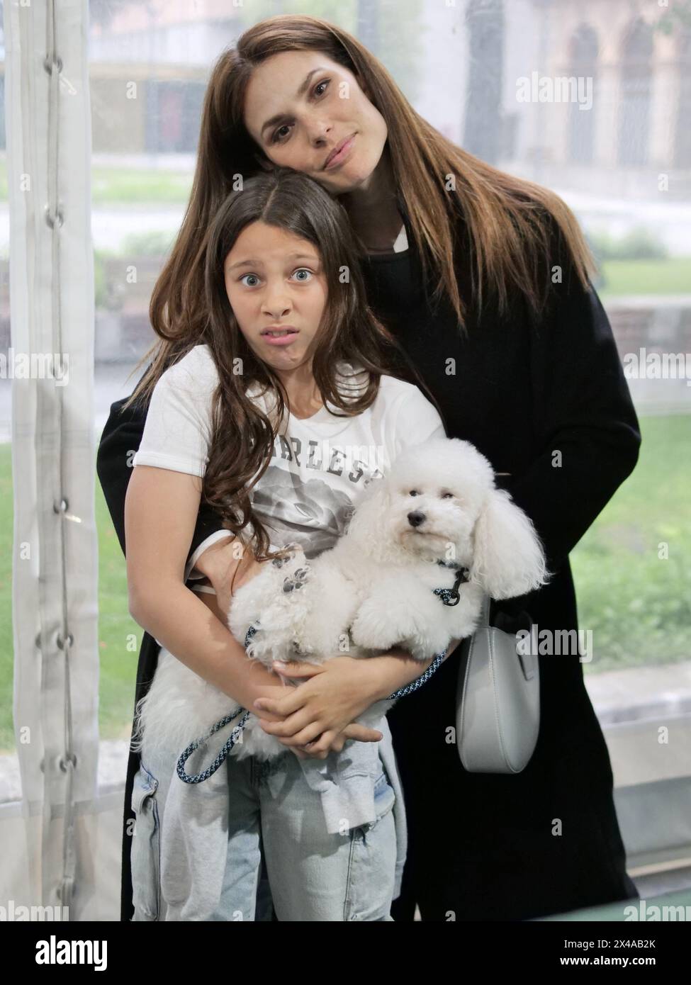 Bergamo, . 01st May, 2024. Dayane Mello with her daughter Sofia at the ...