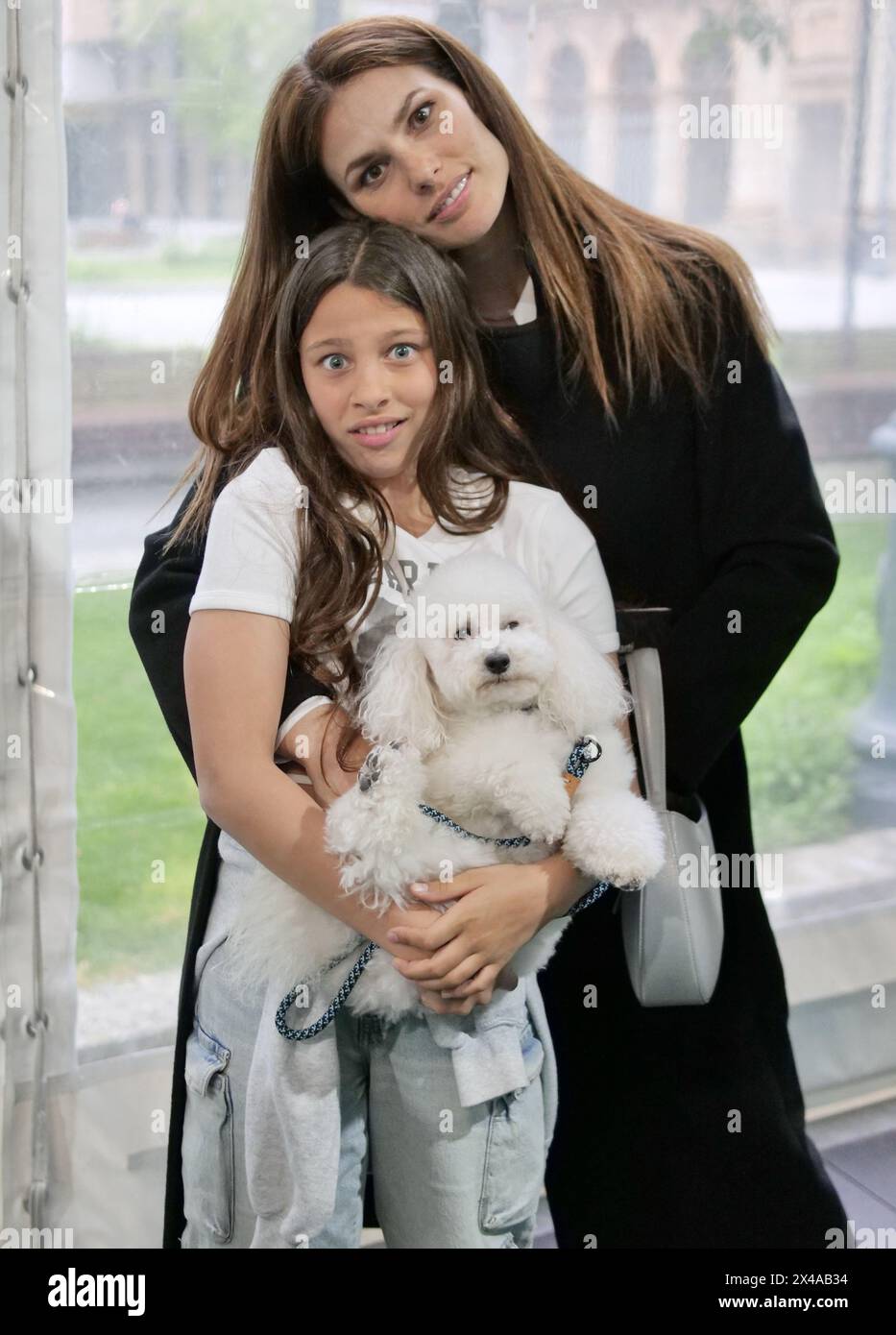 Bergamo, . 01st May, 2024. Dayane Mello with her daughter Sofia at the ...