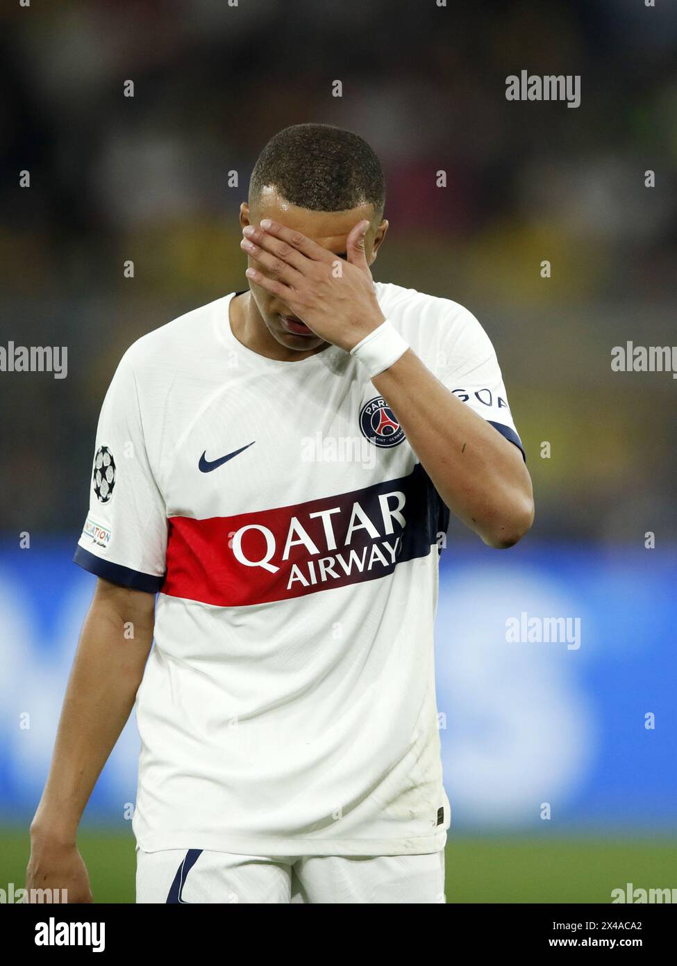 DORTMUND - Kylian Mbappe of Paris Saint-Germain is disappointed during ...