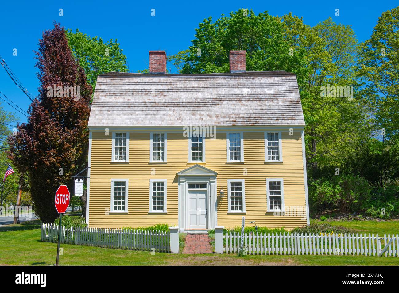 Holyoke French House on Elm Street in historic town center of Boxford ...