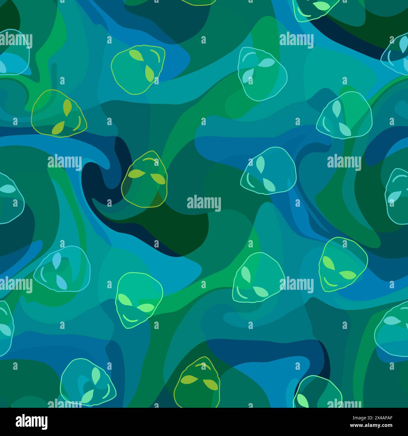 Cartoon summer print seamless ufo aliens pattern for wrapping paper and ...
