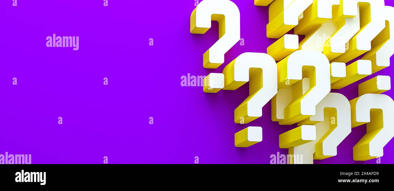 3d question marks background Stock Photo - Alamy