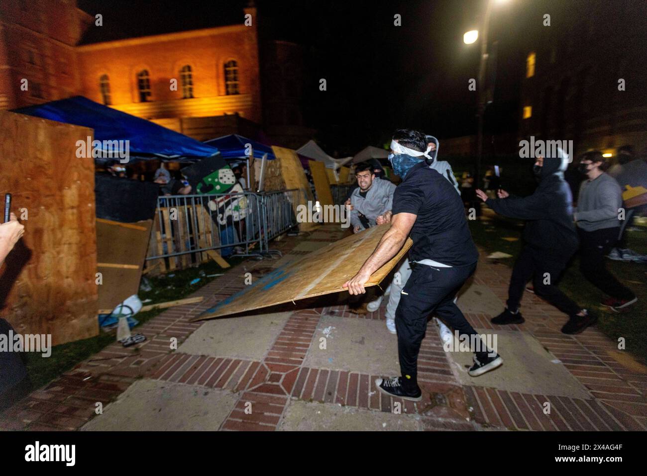 May 1, 2024, Los Angeles, California, USA: Pro-Israel counter ...
