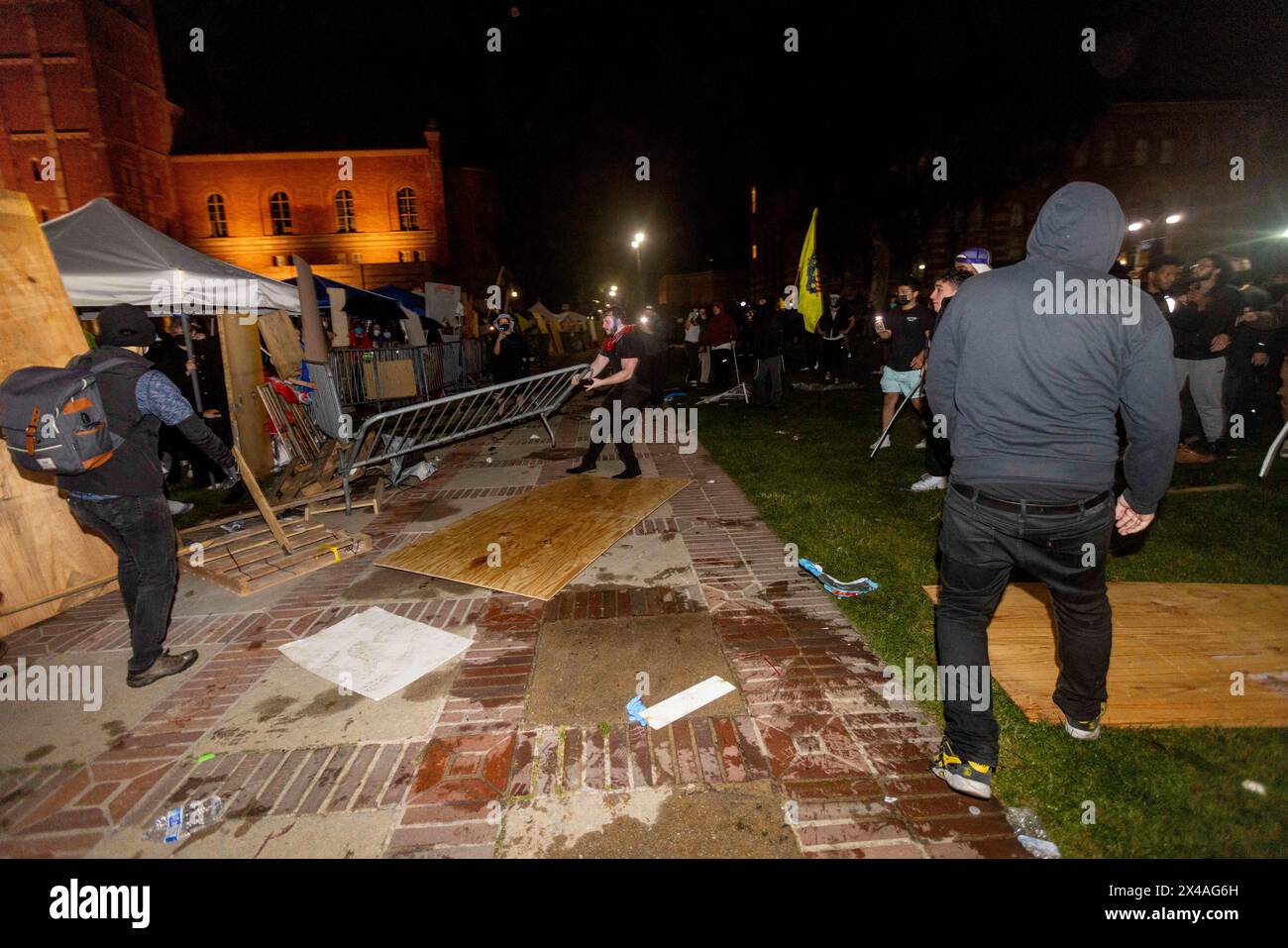 May 1, 2024, Los Angeles, California, USA: Pro-Israel counter ...