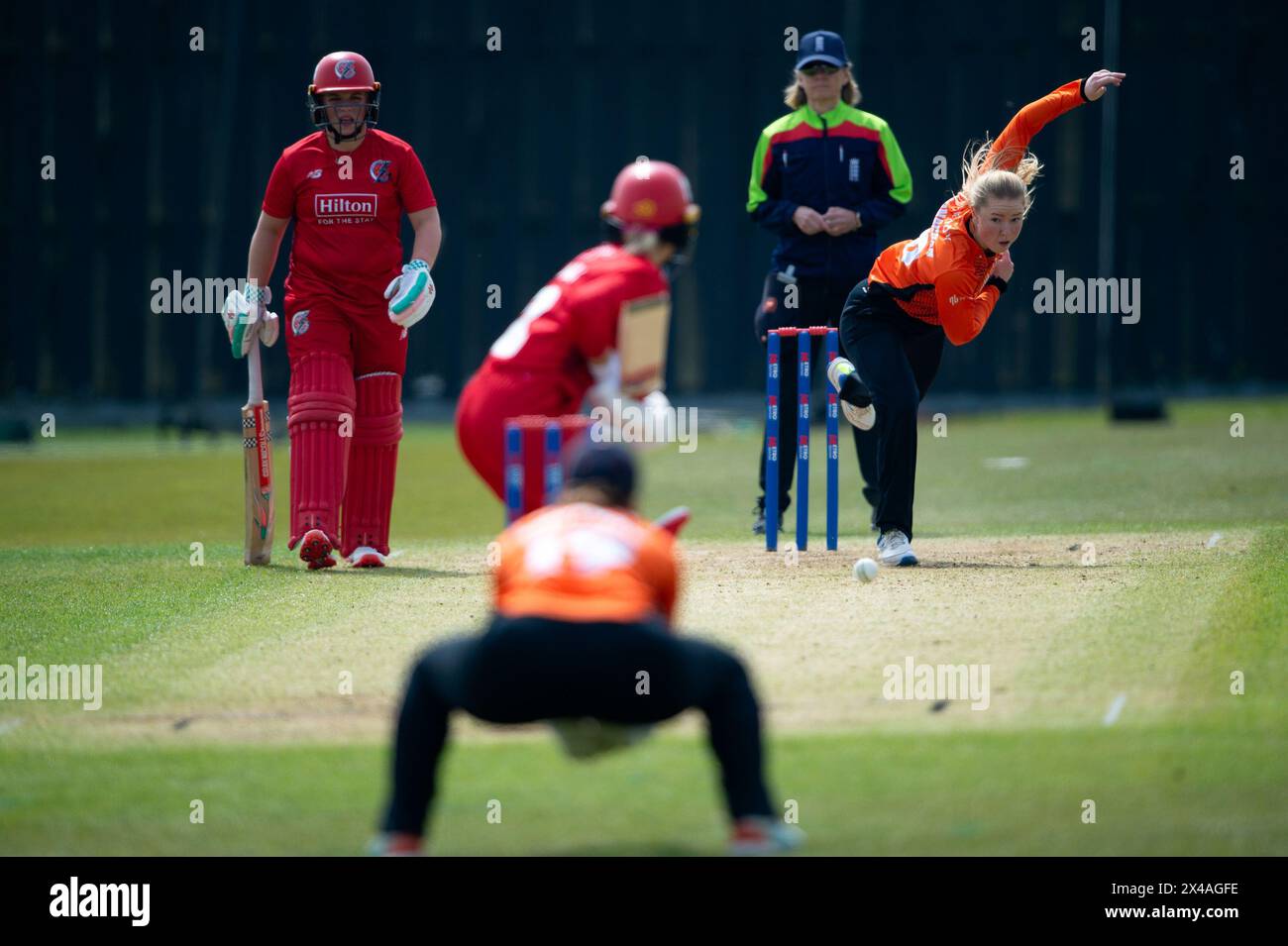 Stokenchurch, UK, 1st May 2024. Alice Monaghan of Southern Vipers ...