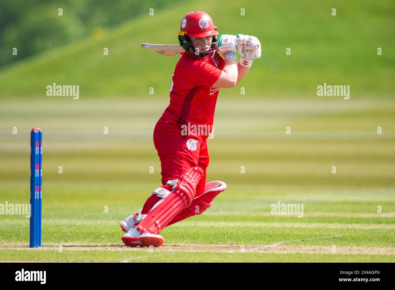 Stokenchurch, UK, 1st May 2024. Seren Smale of Thunder batting during ...