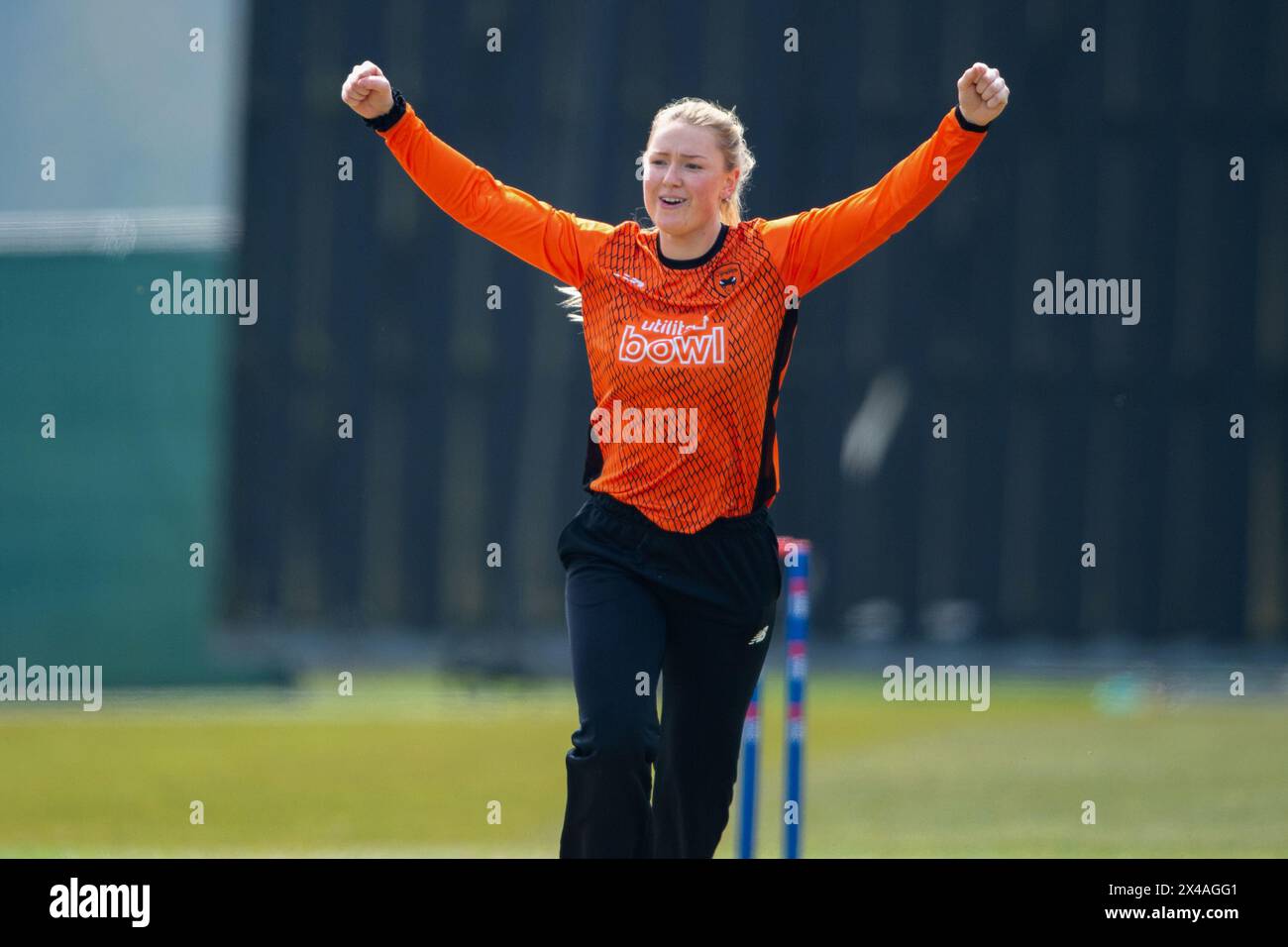 Stokenchurch, UK, 1st May 2024. Alice Monaghan of Southern Vipers ...