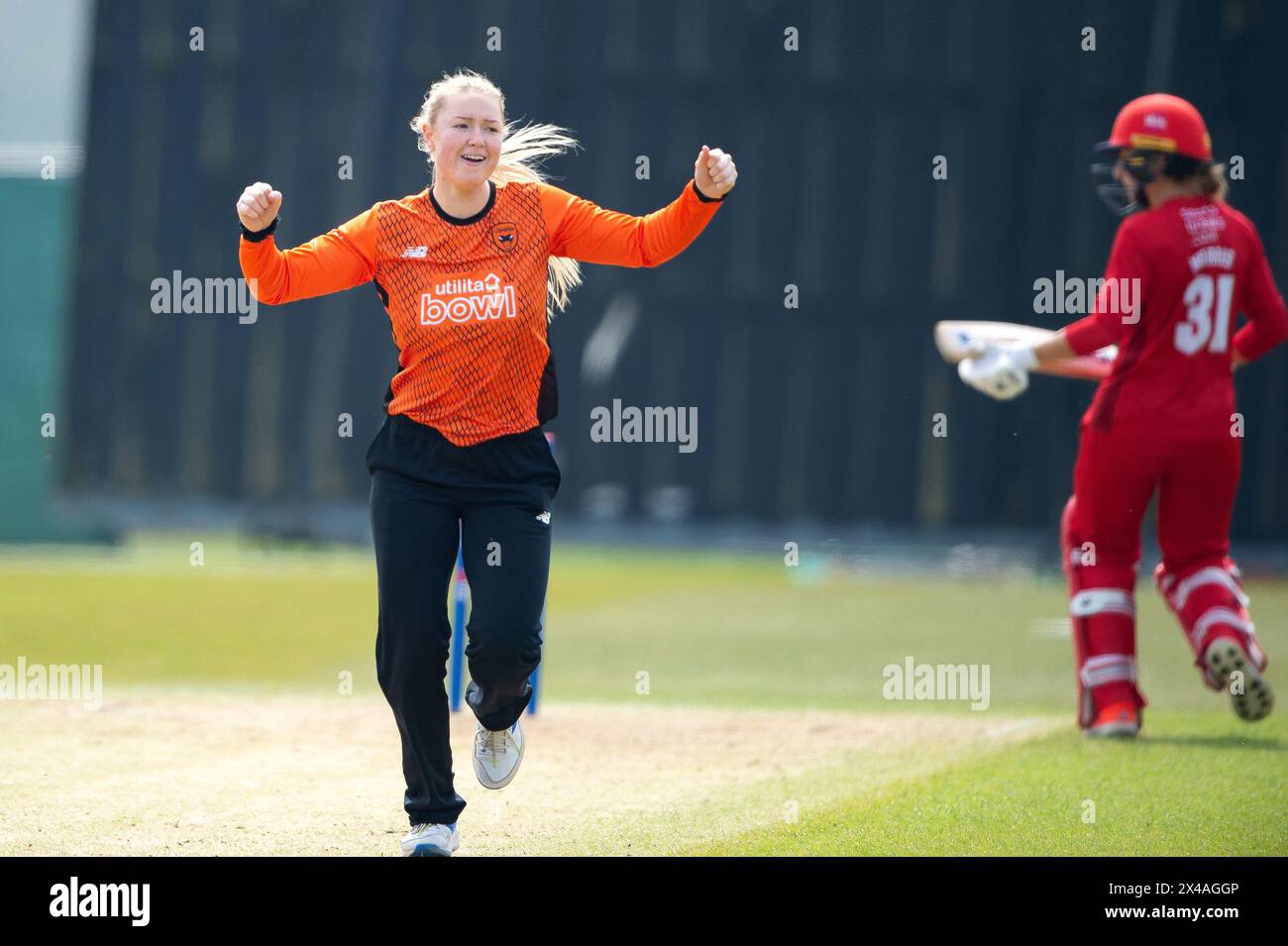 Stokenchurch, UK, 1st May 2024. Alice Monaghan of Southern Vipers ...
