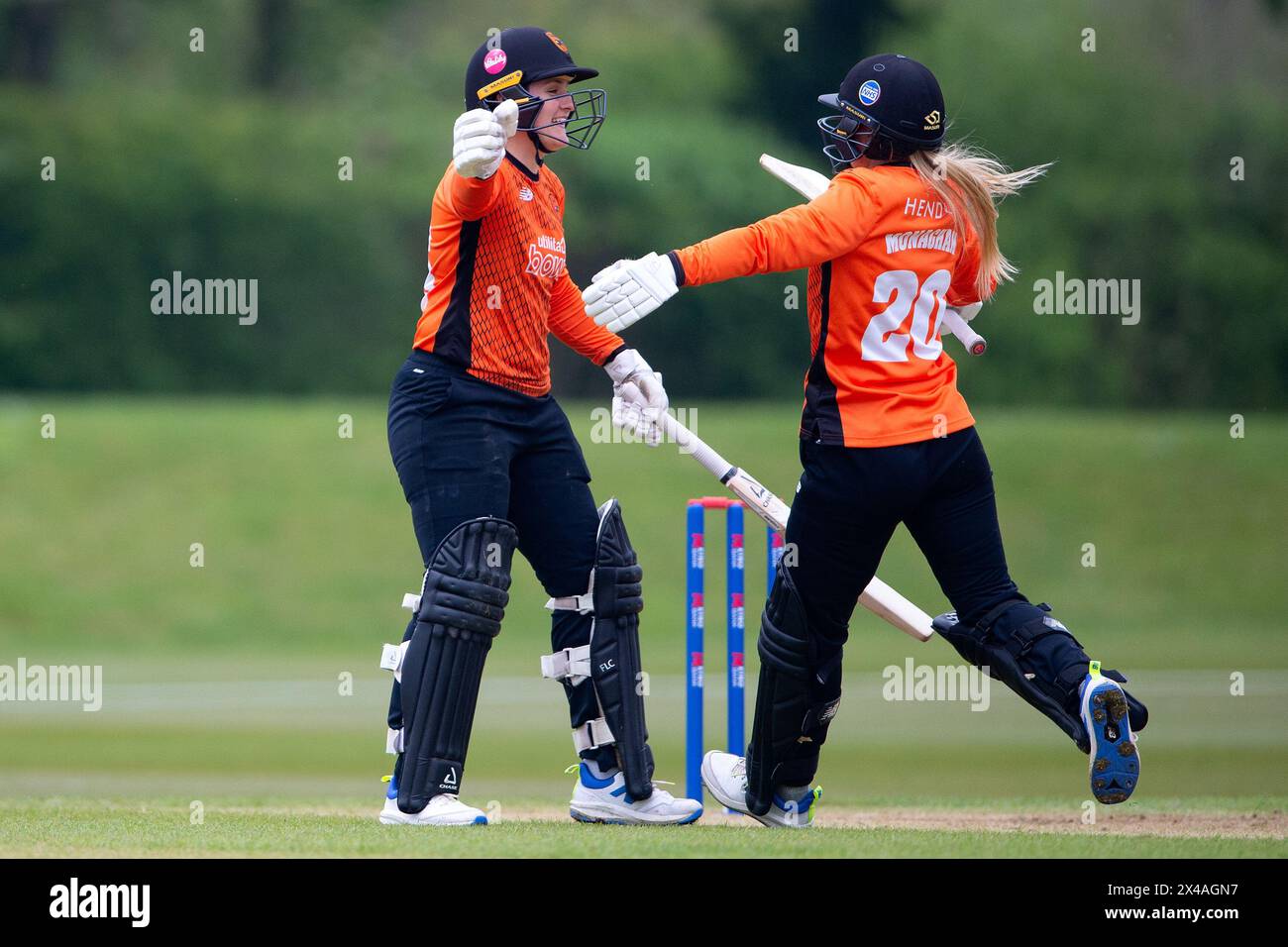 Stokenchurch, UK, 1st May 2024. Nancy Harman (left) and Alice Monaghan ...