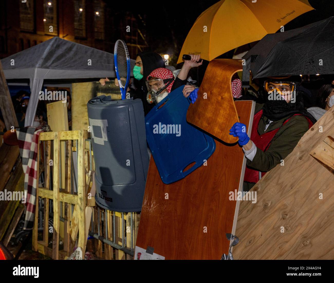 May 1, 2024, Los Angeles, California, USA: Pro-Palestinian protesters ...