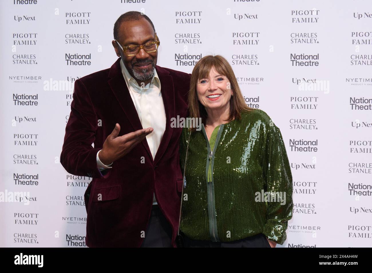 London, UK . 1 May, 2024 . Sir Lenny Henry and Lisa Makin pictured at ...