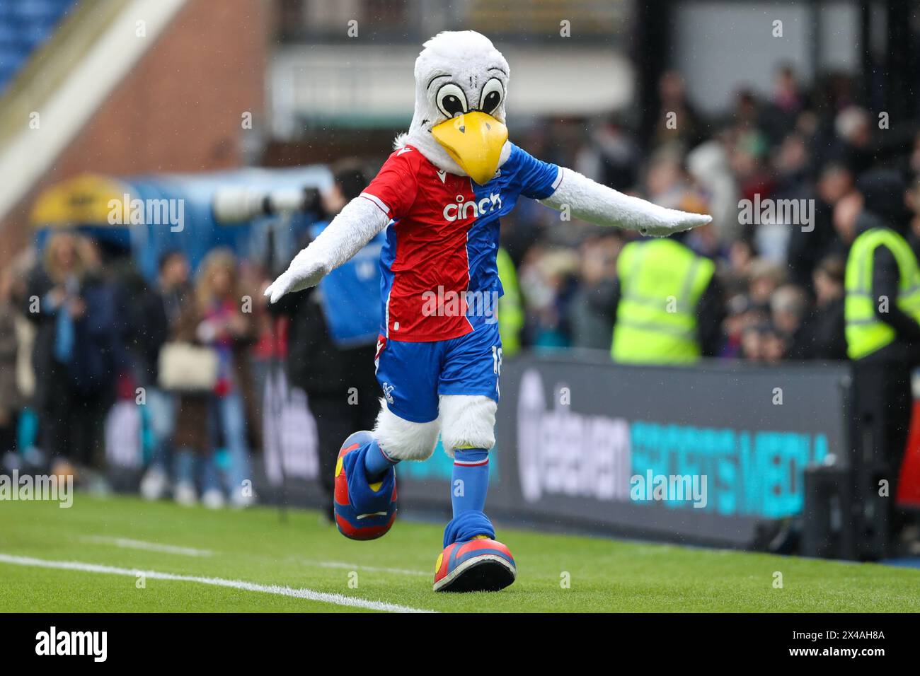London, UK. 28th April, 2024. Crystal Palace mascot during the Women’s ...