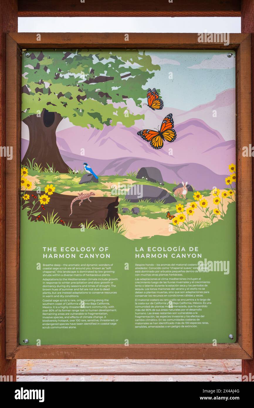 Harmon canyon interpretive sign hi-res stock photography and images - Alamy