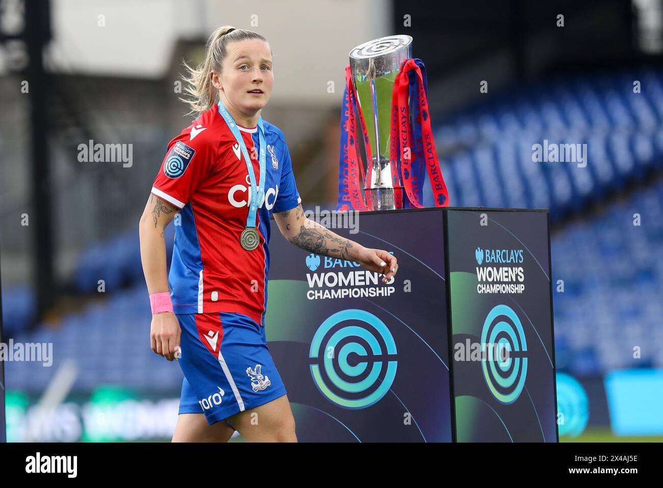 London, UK. 28th April, 2024. Anna Filbey during Crystal Palace’s Women ...