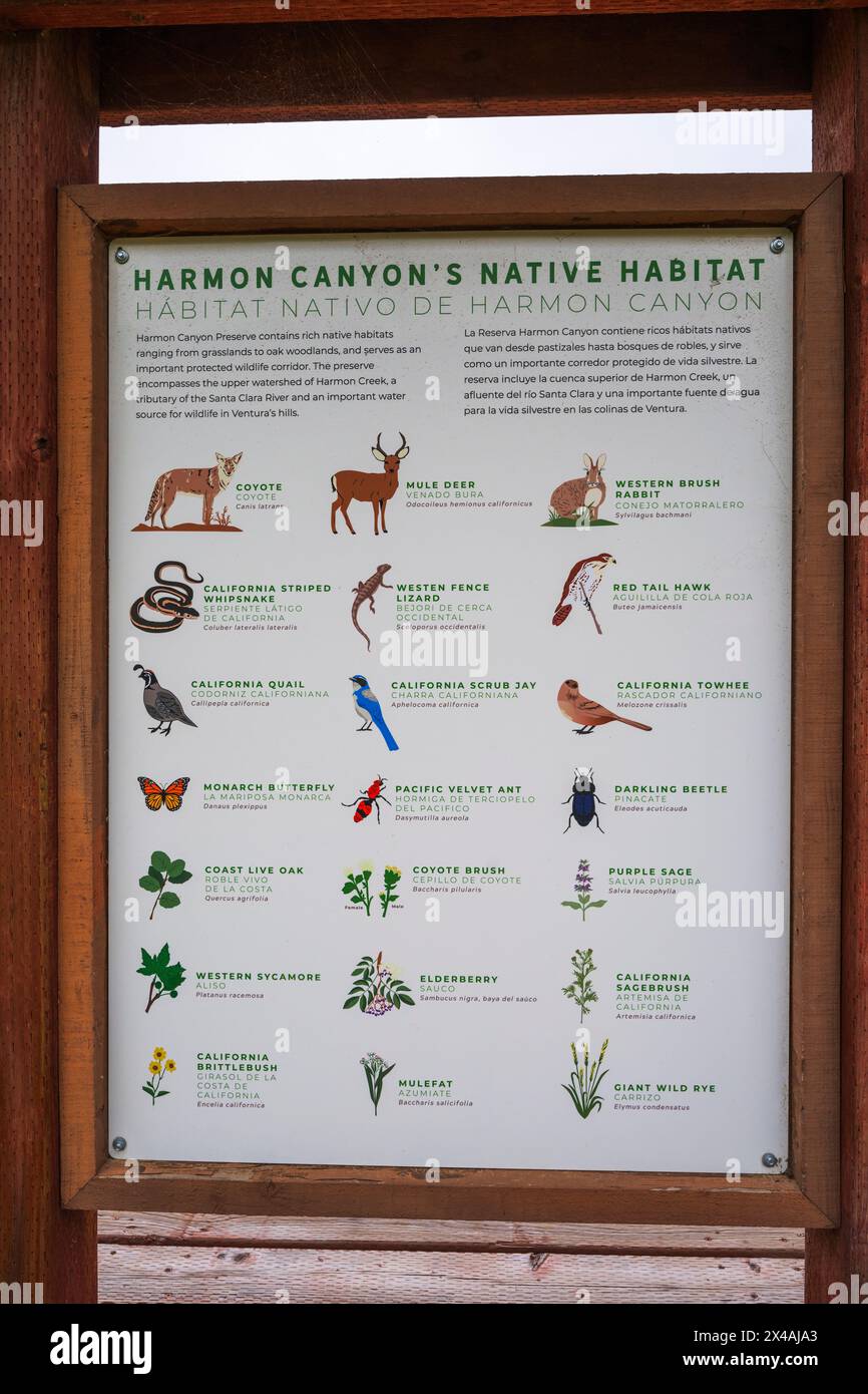 Harmon canyon interpretive sign hi-res stock photography and images - Alamy