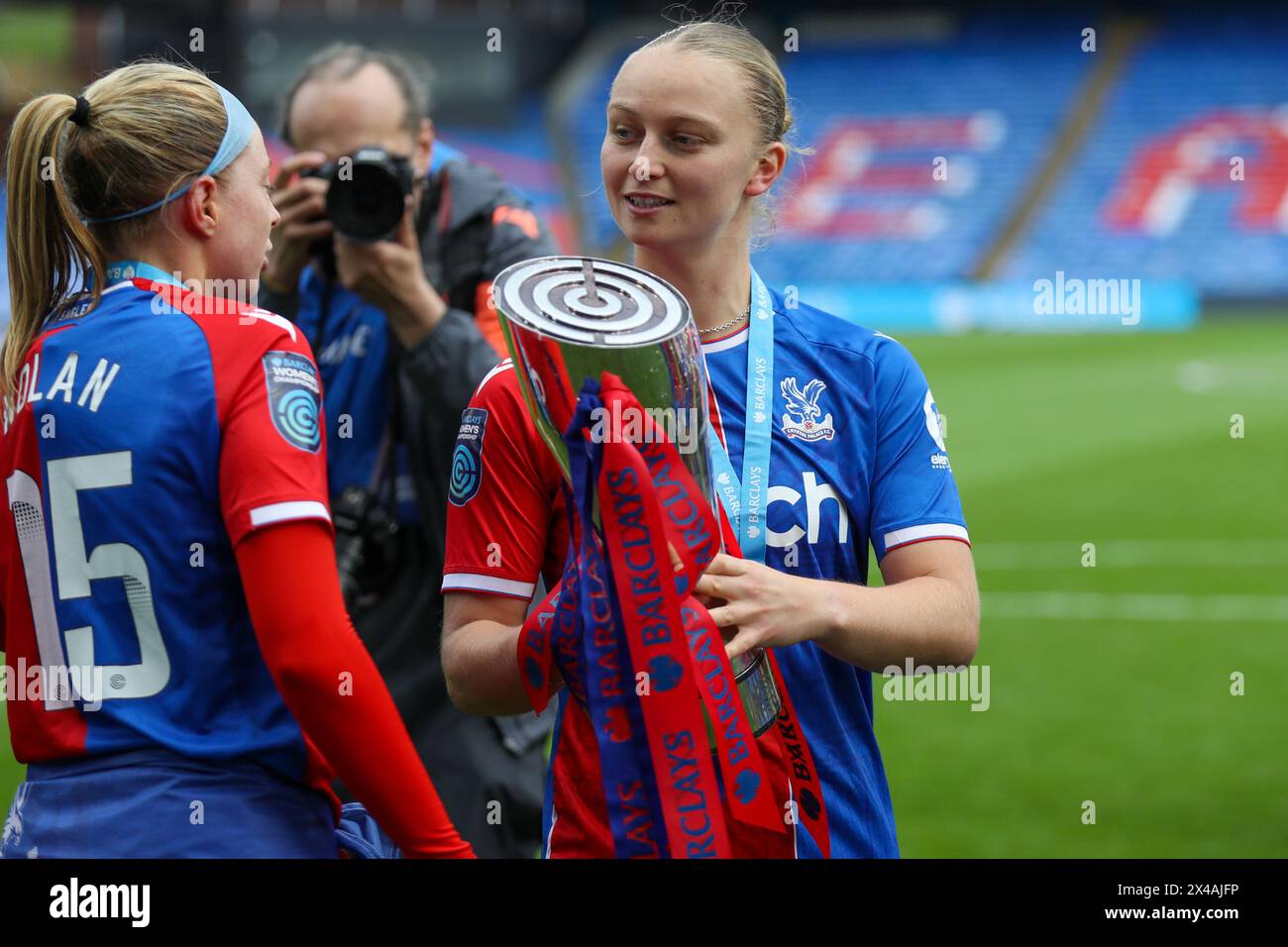 London, UK. 28th April, 2024. Elise Hughes during Crystal Palace’s ...