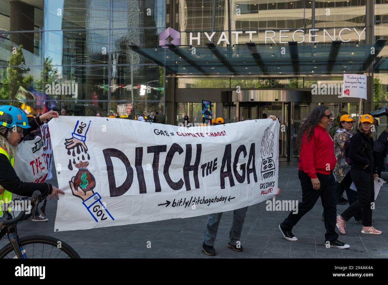 Seattle, USA. 1st May 2024. Protestors in the Seattle May Day March ...