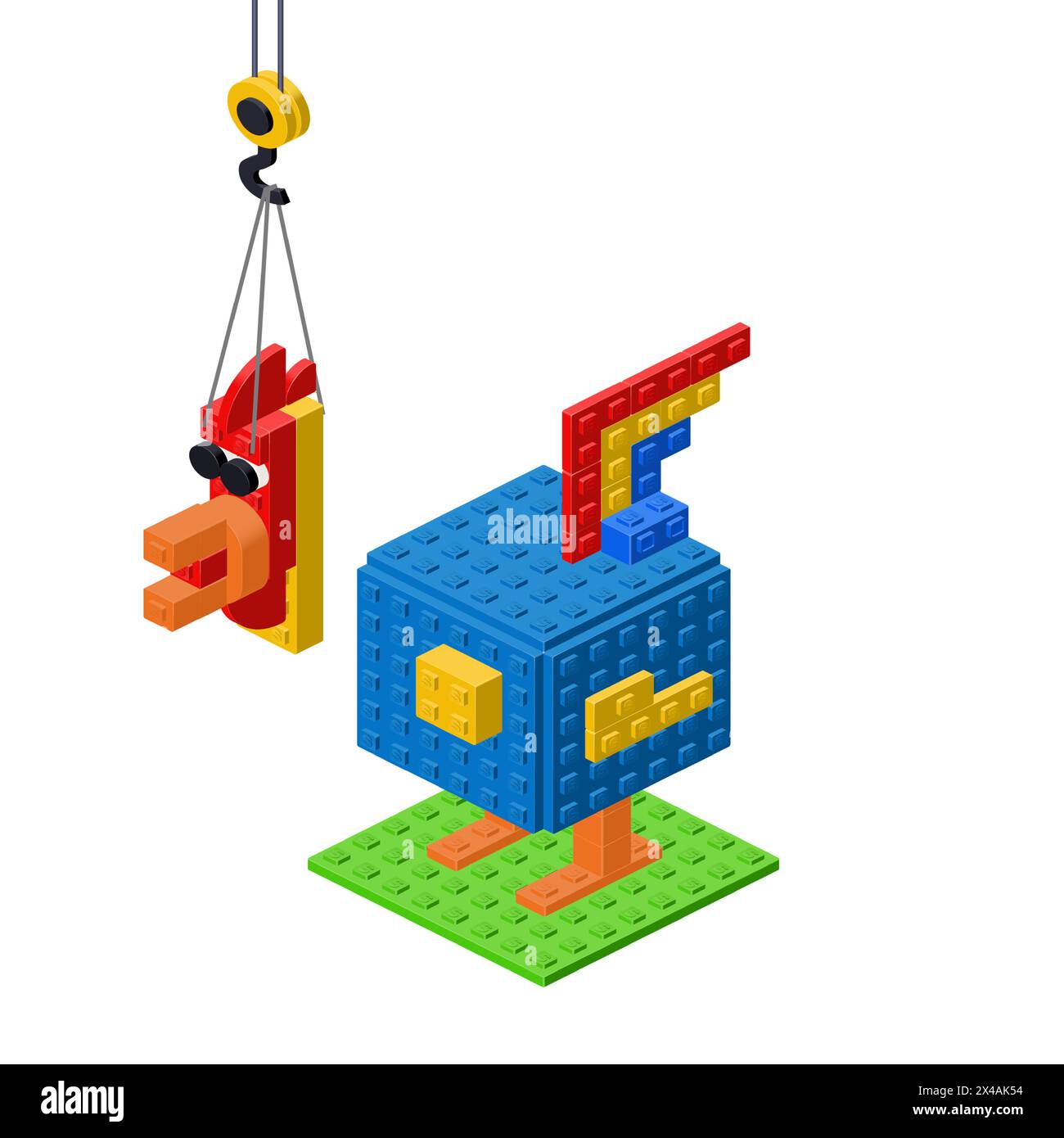 Bird breeding concept on white background. Vector illustration Stock ...