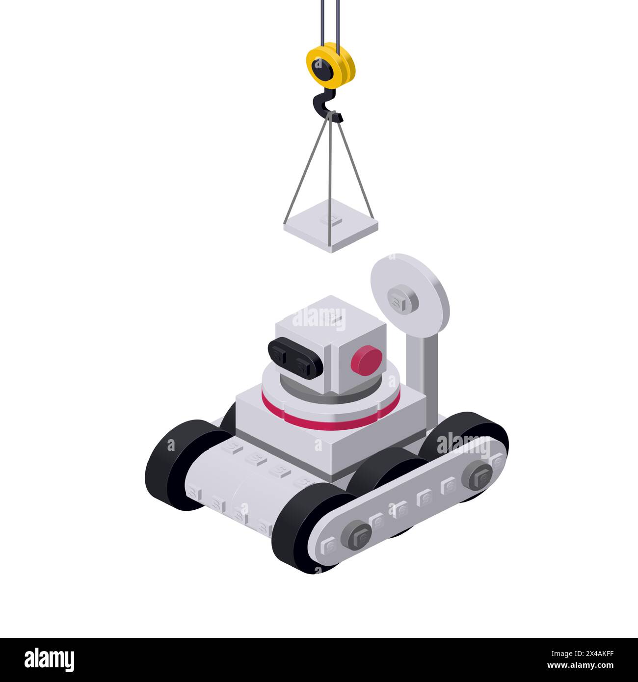 Robot Rover Production Concept On White Background Vector Illustration Stock Vector Image And Art
