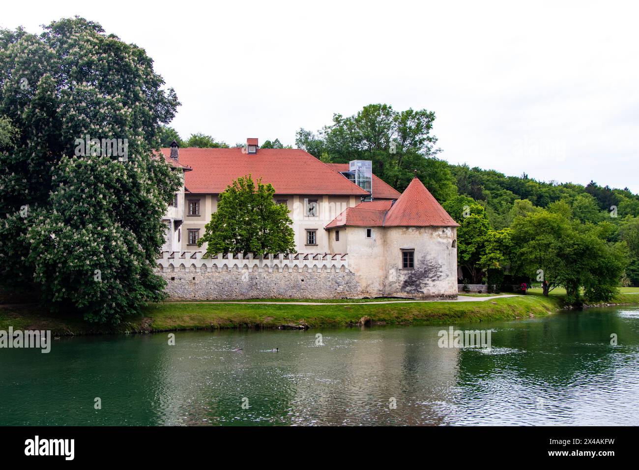 River of Krka near castle of Otocec Stock Photo - Alamy