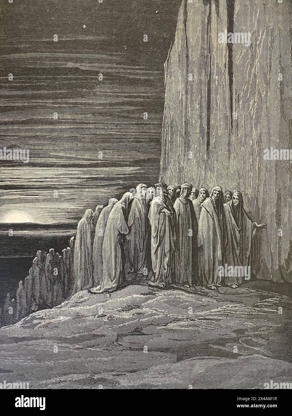 Photo of an image from The Divine Comedy, Purgatory depicting Virgil ...