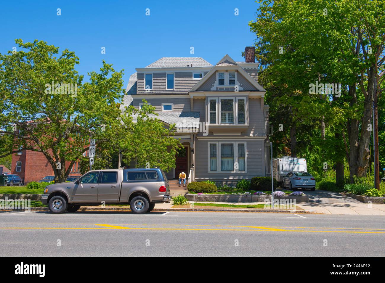 Historic residential building at 30 E Main Street in historic town ...