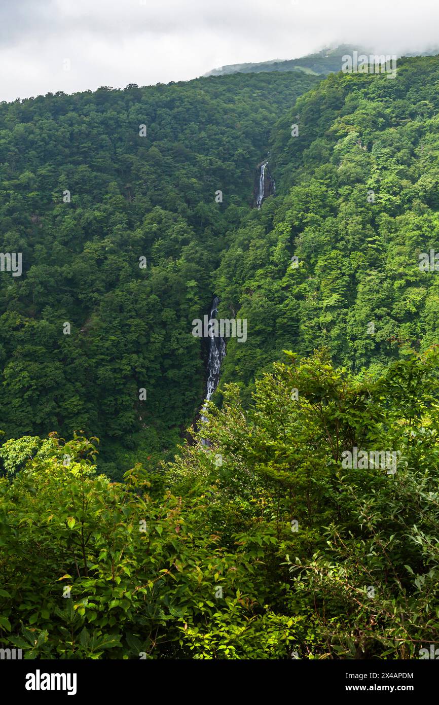 Sankainotaki, Sankai Falls, Three tiered waterfall, Mount Zao, Zao echo ...