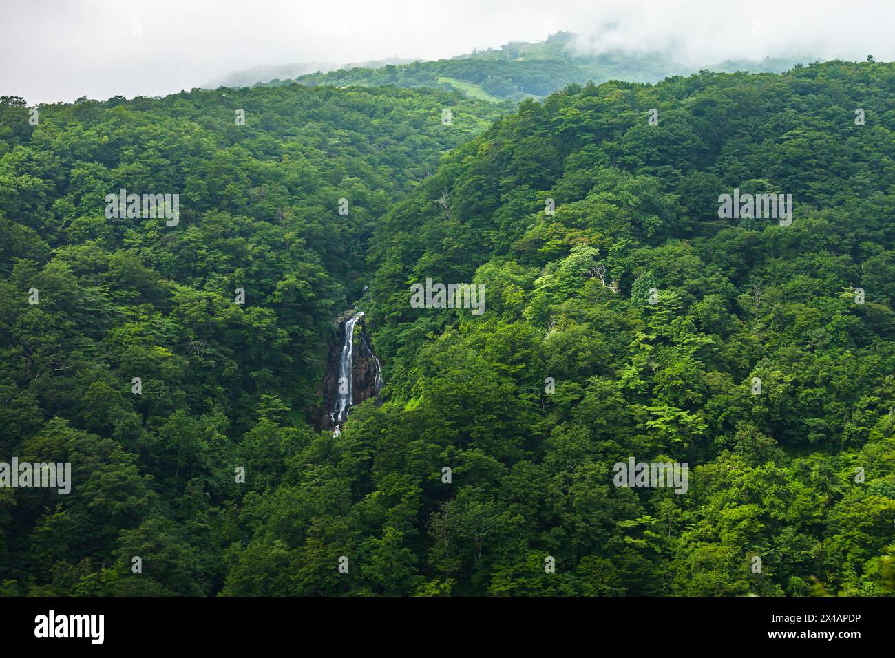 Sankainotaki, Sankai Falls, Three tiered waterfall, Mount Zao, Zao echo ...