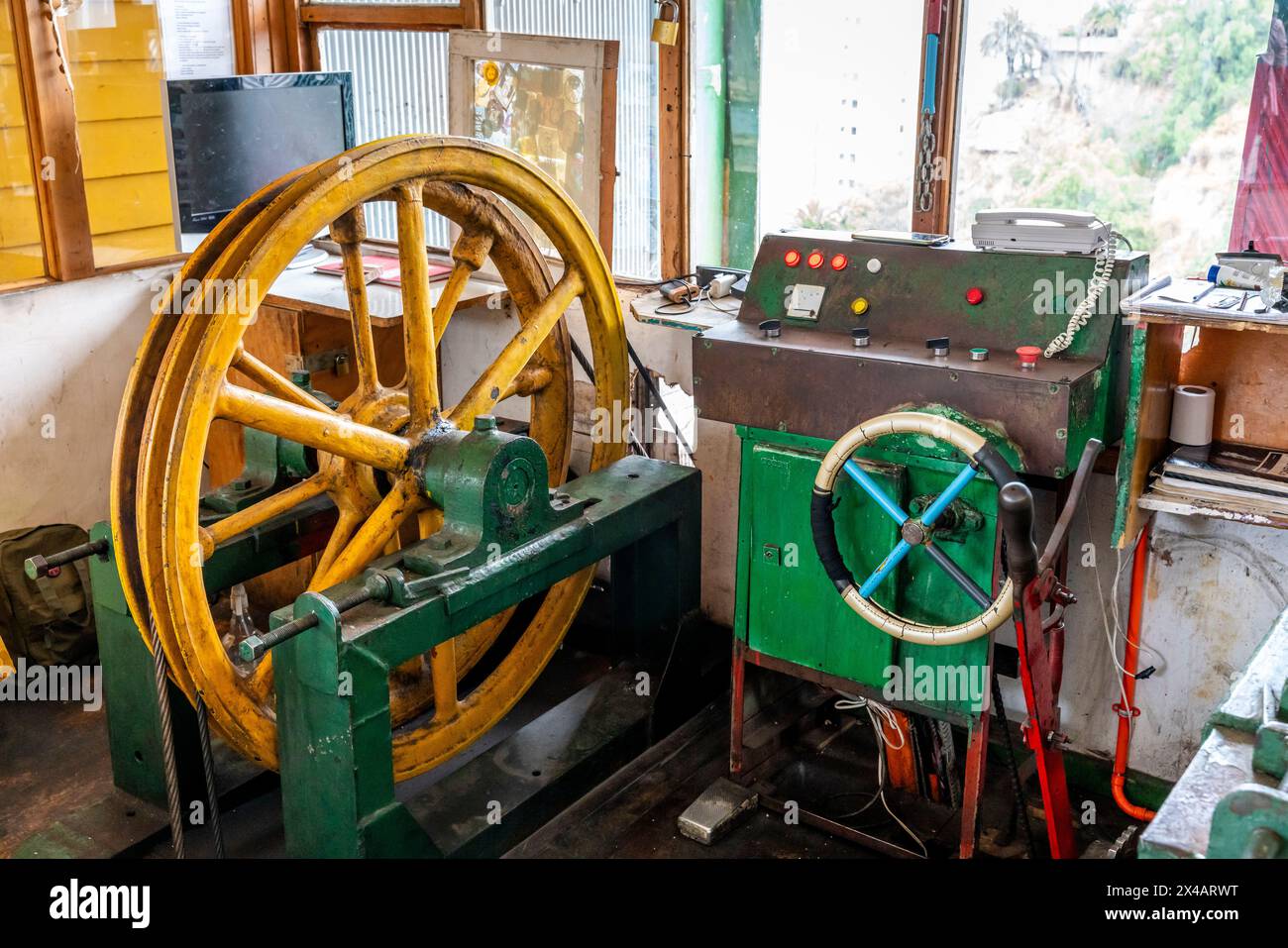 The Control Room of a Funicular Station, Valparaiso, Valparaiso Region ...